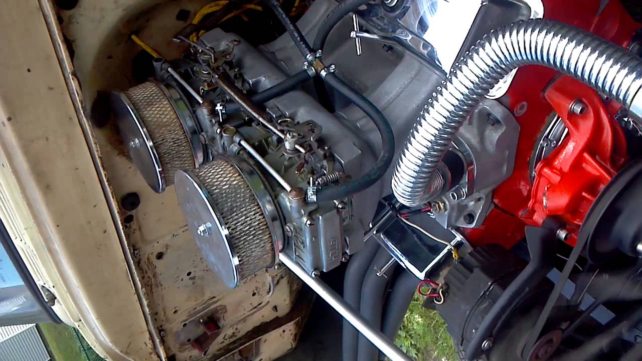 1958 chevy with tunnel ram 327 - YouTube