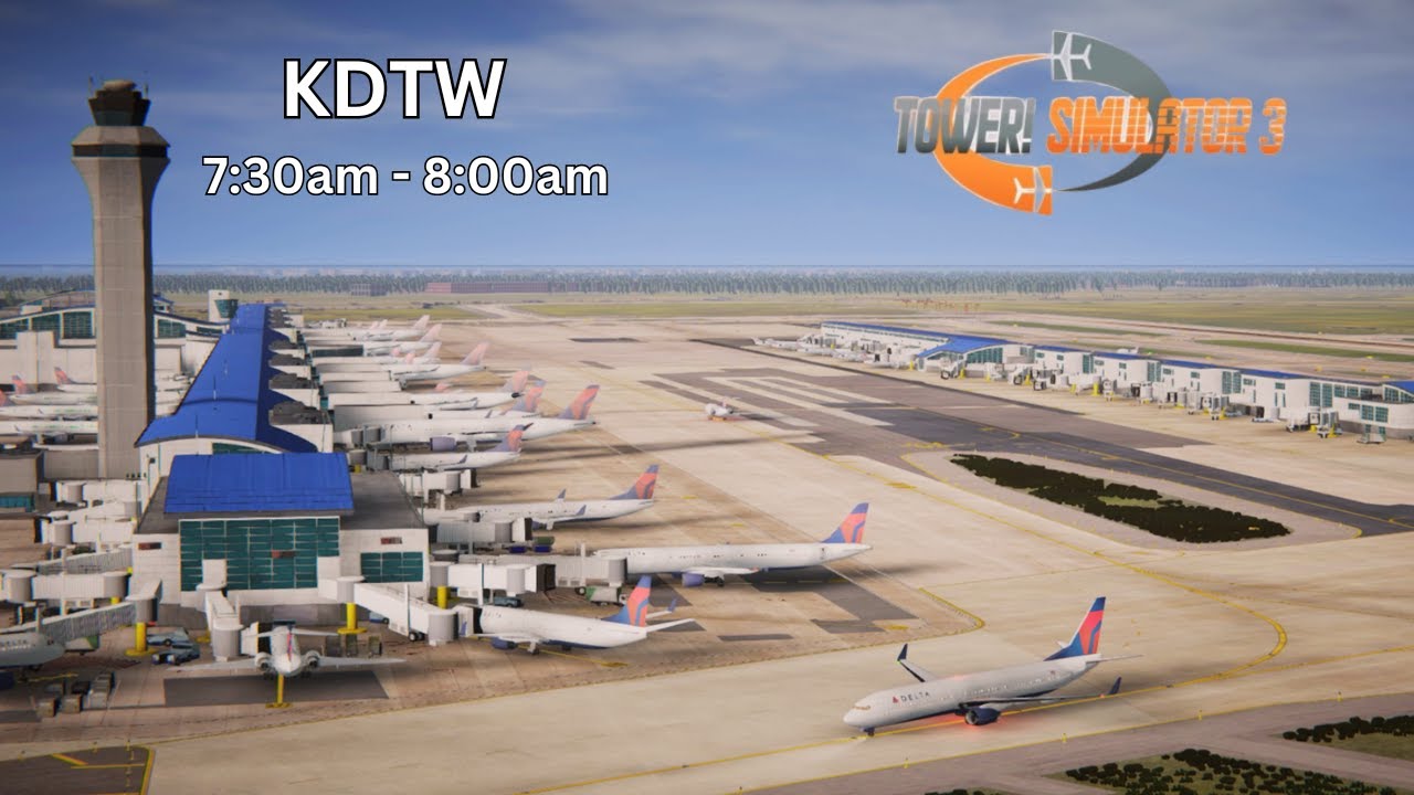 Tower! Simulator 3 | KDTW | Detroit Metro International Airport | 7 ...