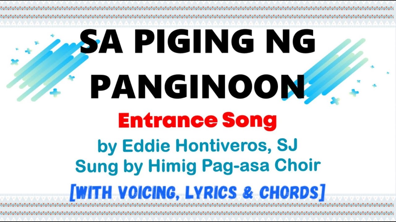 Sa Piging Ng Panginoon by Eddie Hontiveros with voicing, lyrics and ...