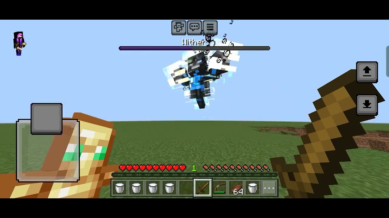 beating the wither bedrock edition (hard difficulty) - YouTube