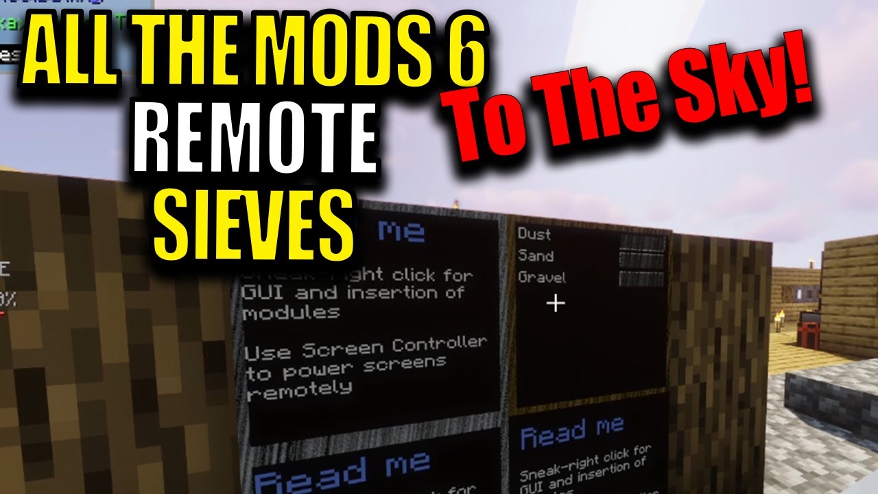 Ep20 Remote Sieves - Minecraft All The Mods 6 To the Sky Modpack - YouTube
