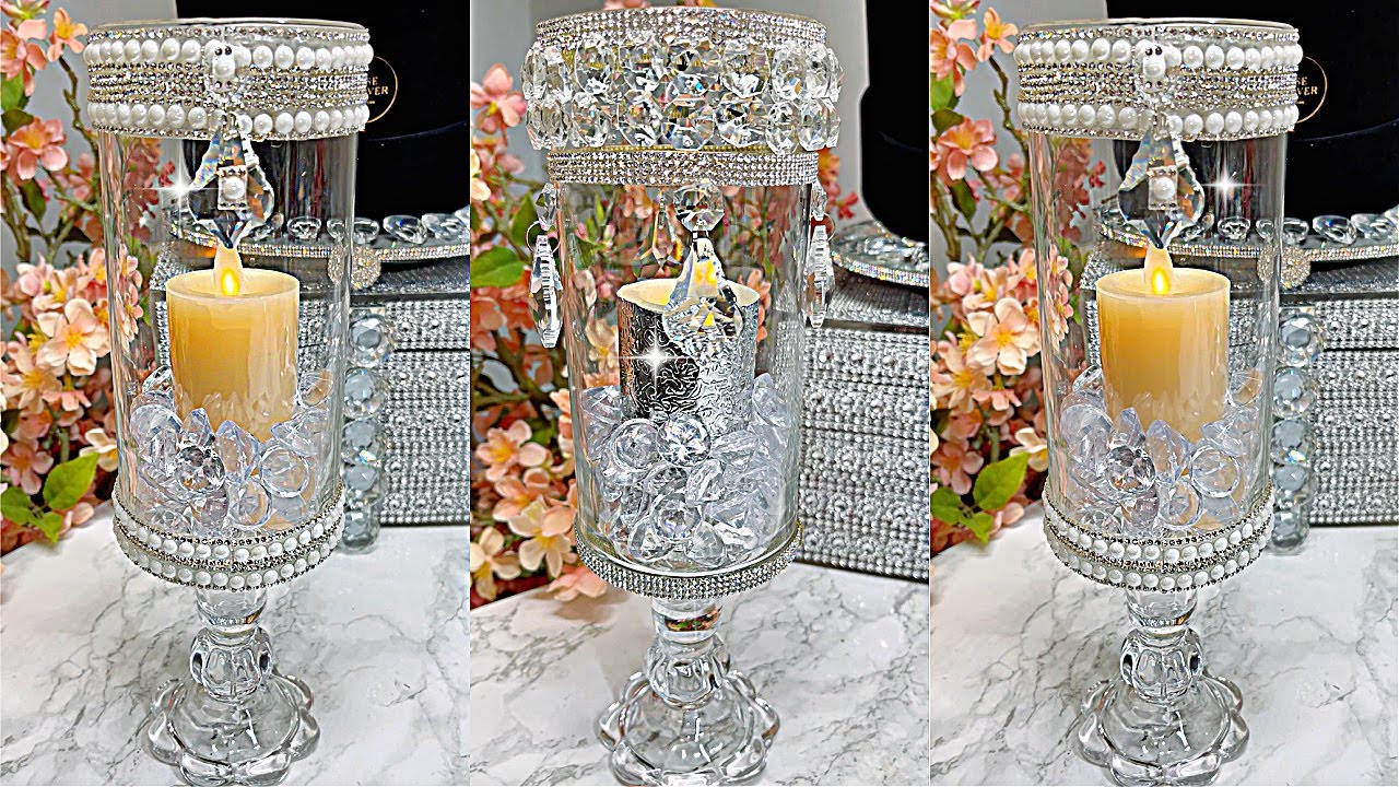 DIY ROOM DECOR HOME DECOR GLAM CANDLE DISPLAY VASES DIY - YouTube