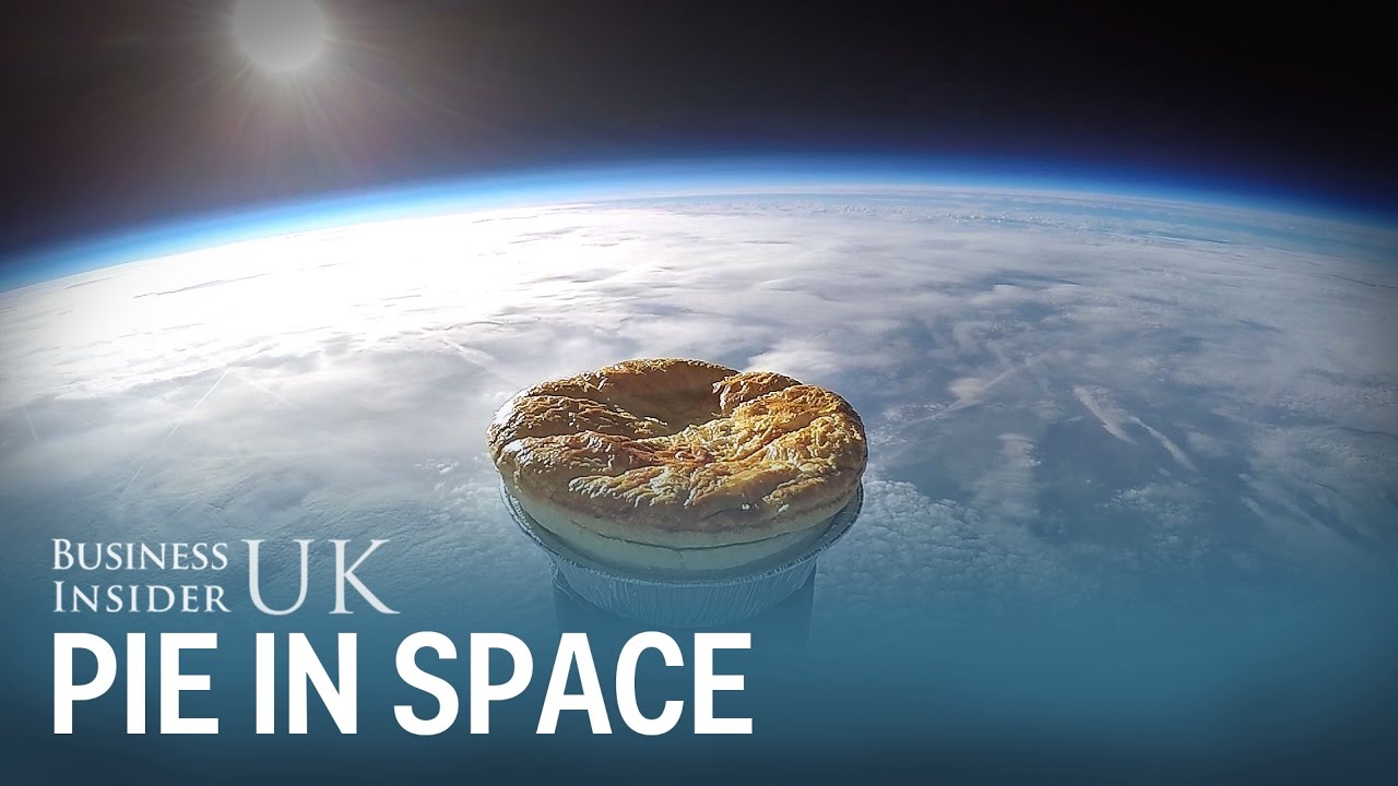 Scientists launched a pie into space - YouTube