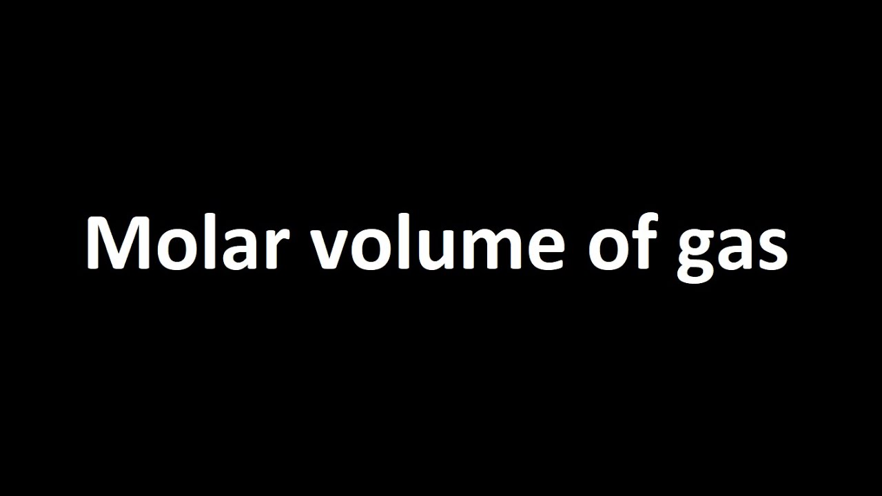 Edexcel Ol Molar volume of gas - YouTube