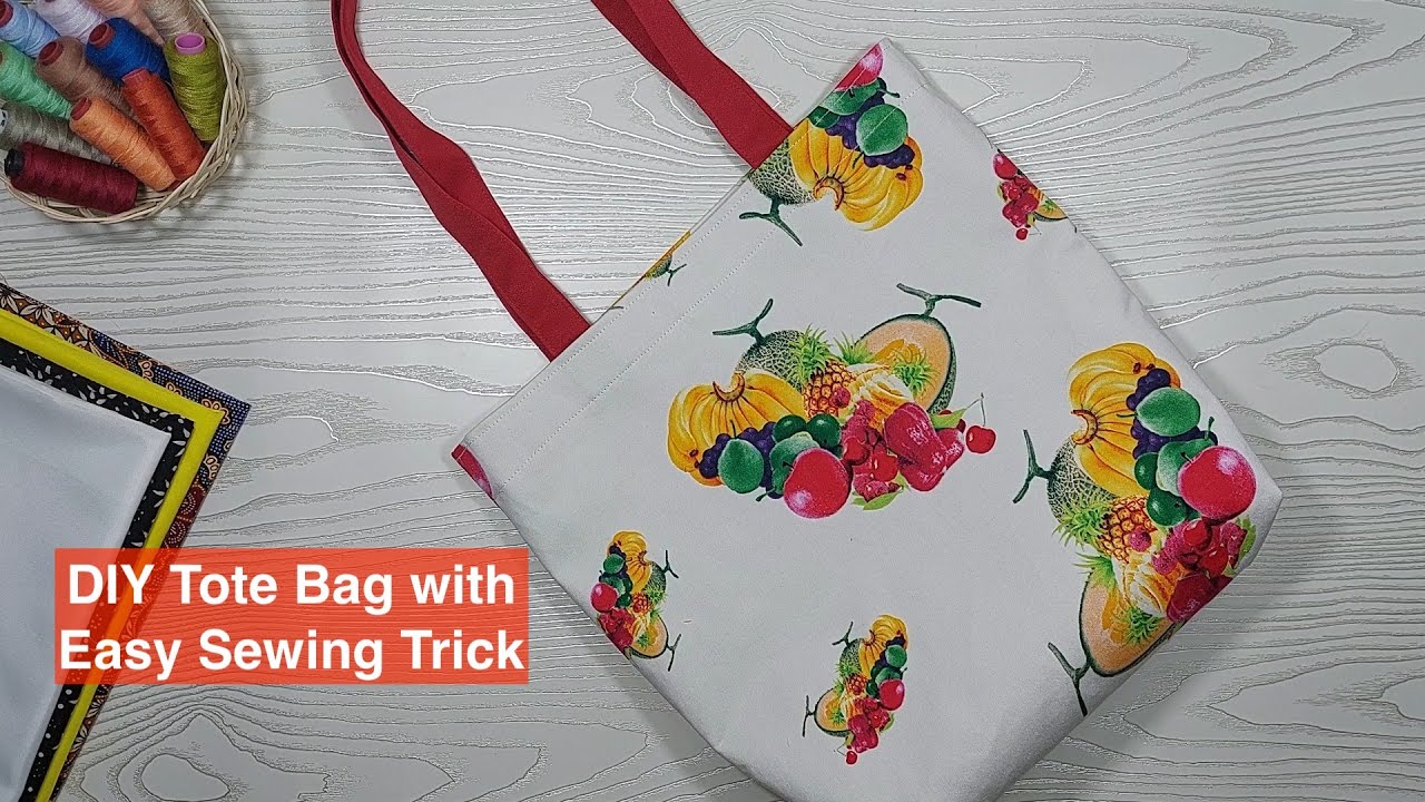 How to Sew a Tote Bag | DIY Tote Bag - Easy to Make - Sewing Tutorial ...