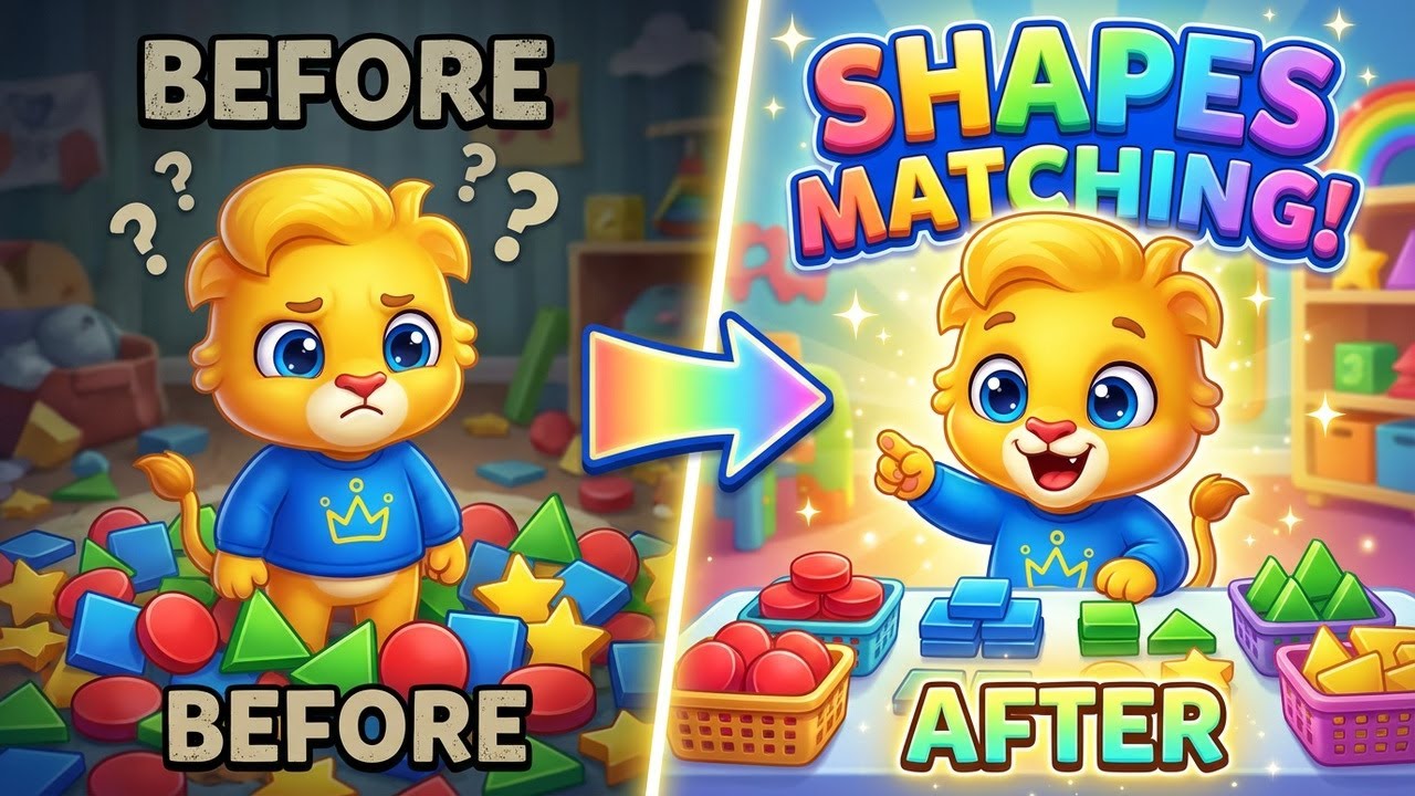 Shapes and Matching Activity | Lucas & Friends #KidsLearning # ...