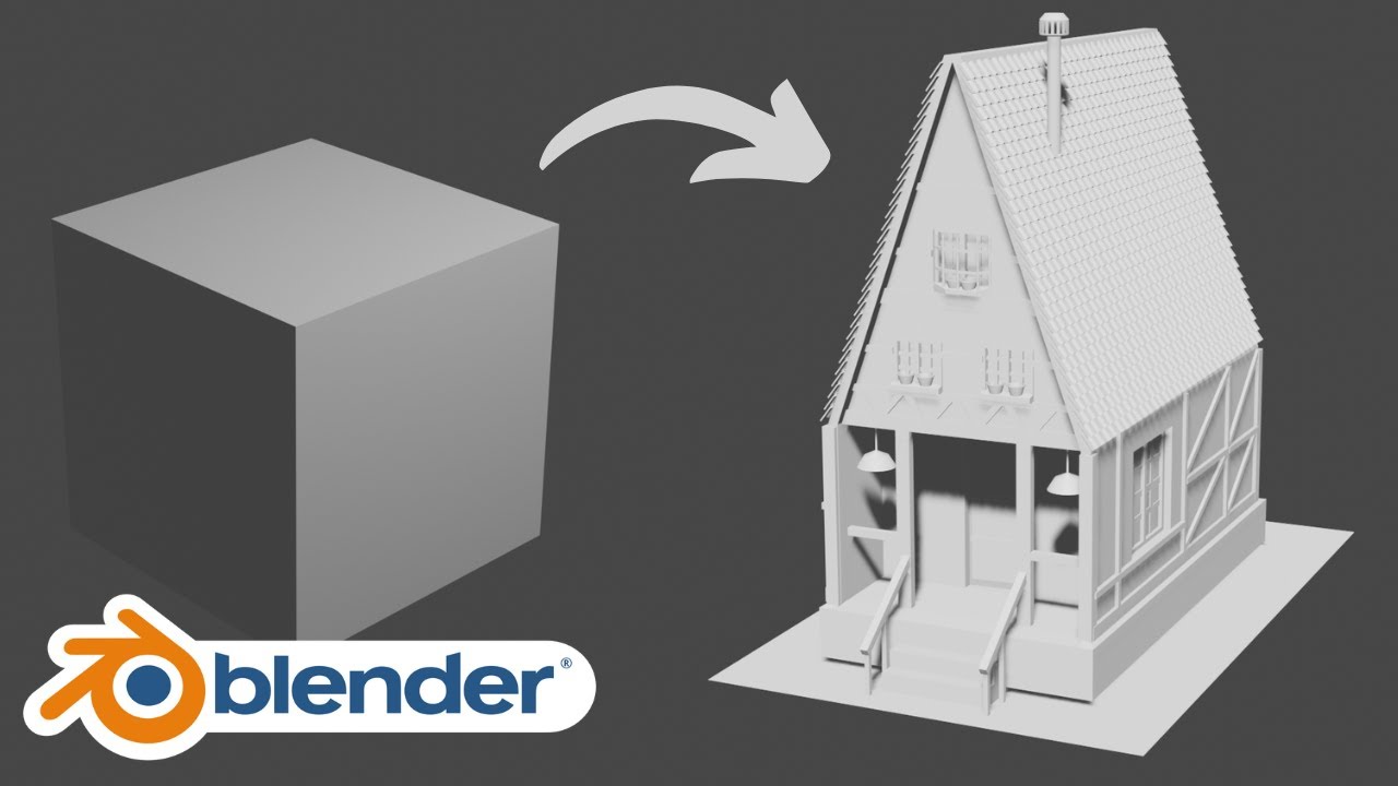 A self-taught 13 year old did Blender House modeling time-lapse ...