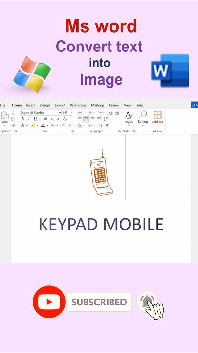 convert text into keypad mobile image in MS word | #msword #shorts #pcknowledge001 #free # ...