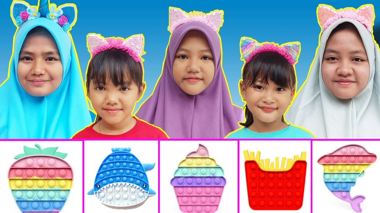 CHALLENGE TEBAK BENTUK POP IT PART 2 | CHIKAKU FAMILY - YouTube