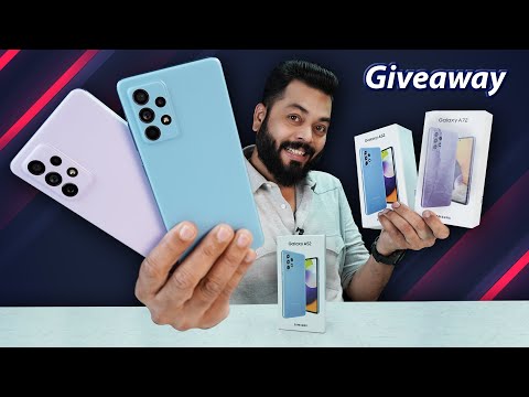 Samsung Galaxy A52 Unboxing & First Impressions | Galaxy A72 | Giveaway⚡90Hz AMOLED,OIS, IP67 & More