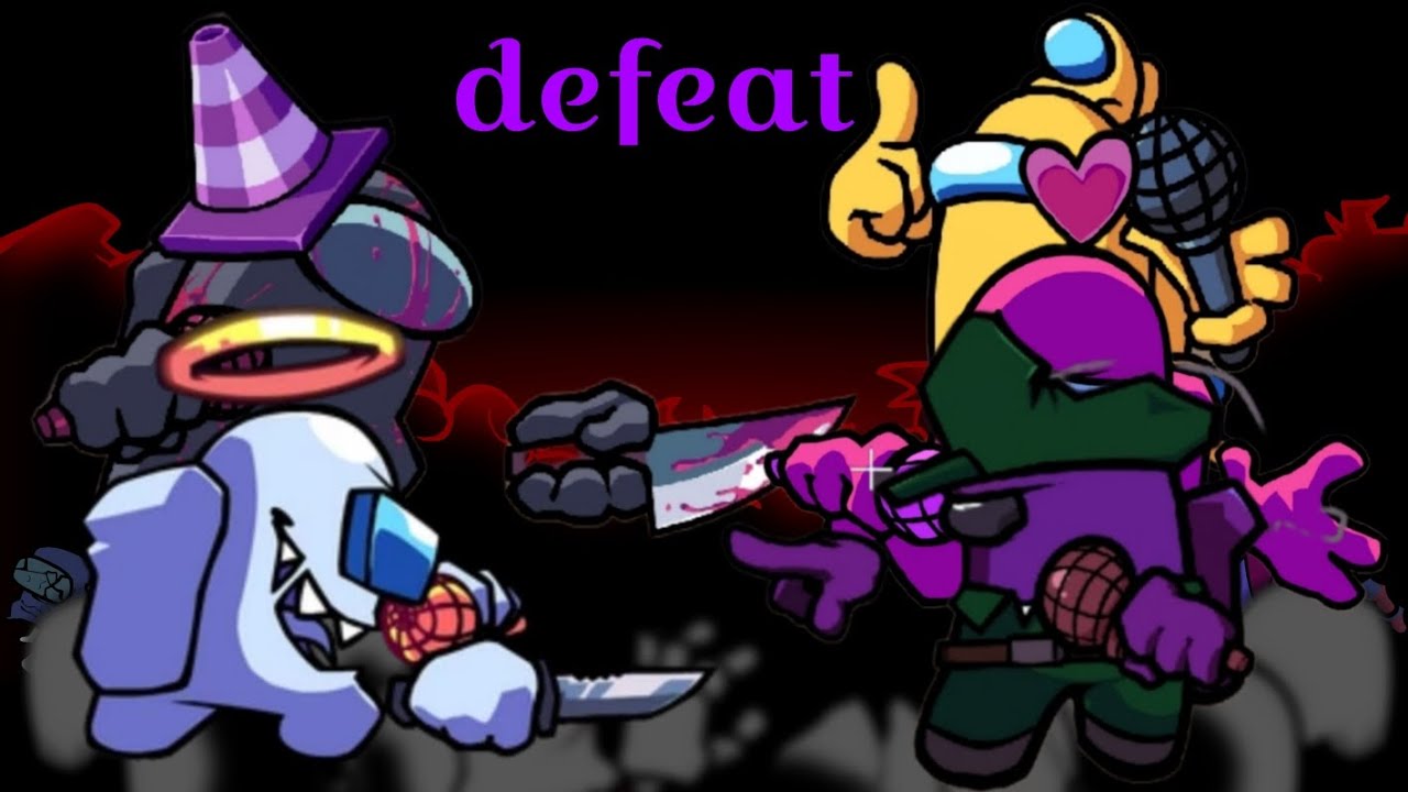 fnf defeat but white,grey vs yellow, pink,warchief sings it - YouTube