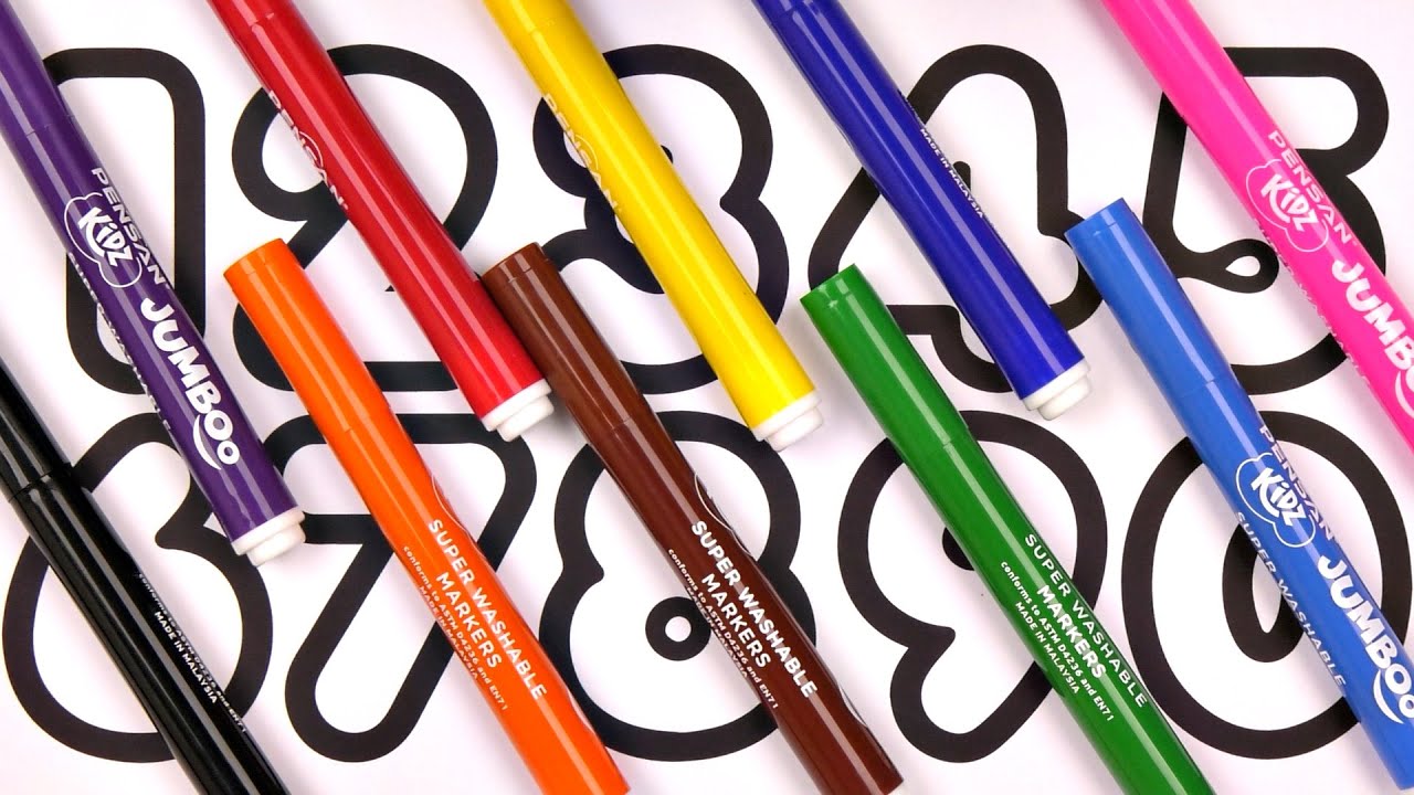 ( Numbers ) Learn Numbers with BIG Marker Pen Coloring Pages / Coloring ...