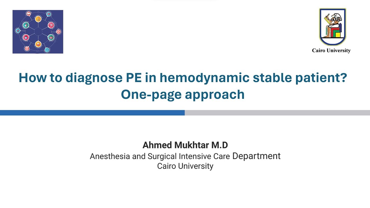 How to diagnose PE in hemodynamically stable patient - YouTube