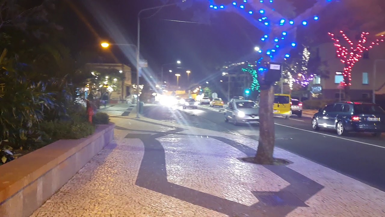 Funchal, Madeira at night. - YouTube