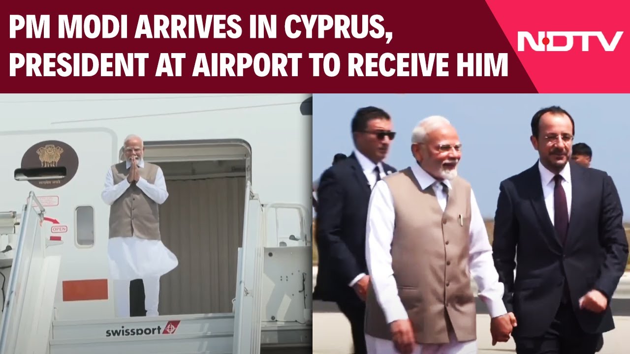 PM Modi Cyprus Visit | PM Modi Arrives In Cyprus, President At Airport ...
