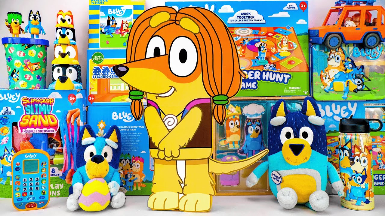 Bluey Toy Collection Unboxing Review 🐾 Mystery Cute Indy Box & Talking ...
