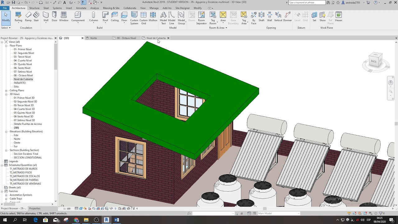 30.- Creación de Cubiertas Revit Architecture 2019 - YouTube