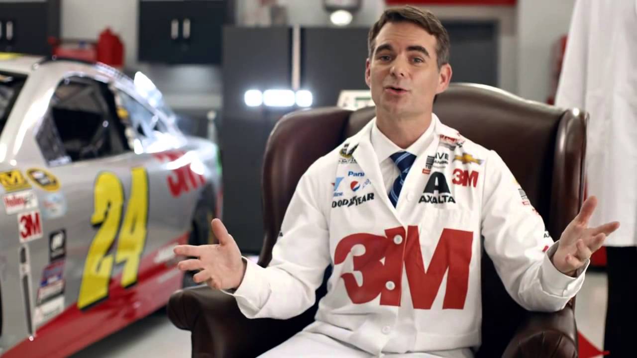Around the 3M Racing Lab with Jeff Gordon Discussing 3M Window Films ...