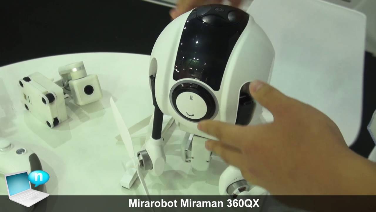 Mirarobot Miraman 360QX foldable drone - YouTube