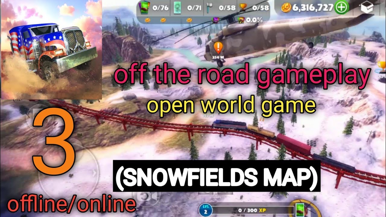 off the road gameplay part 3 (SNOWFIELDS MAP) - YouTube