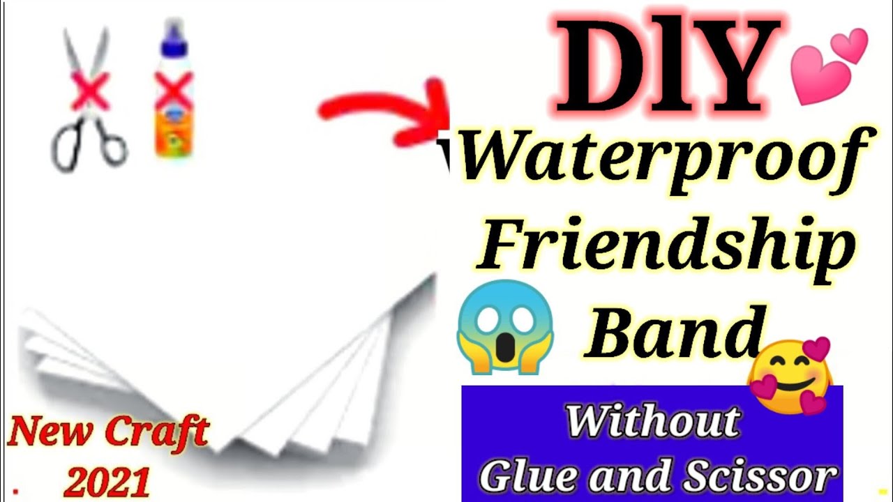 DIY Waterproof paper Friendship Band/Friendship Day gift idea/DlY ...