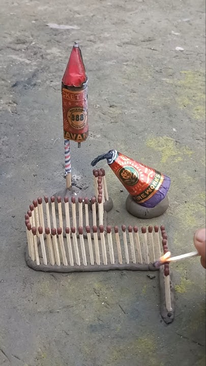 Epic Matchstick Firework Chain Reaction Rocket Cone Fireworks Setup #shortsvideo # ...