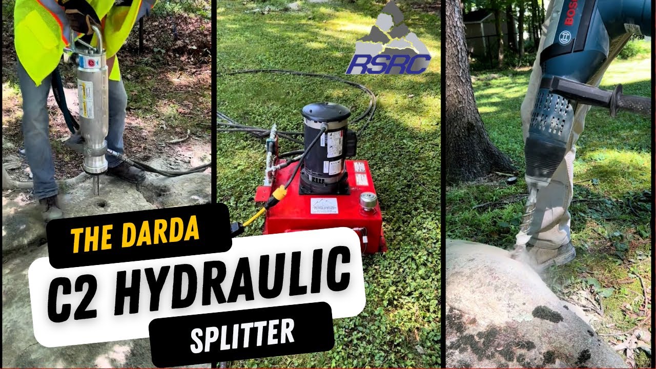 Darda C2 Hydraulic Handheld rock splitter - YouTube