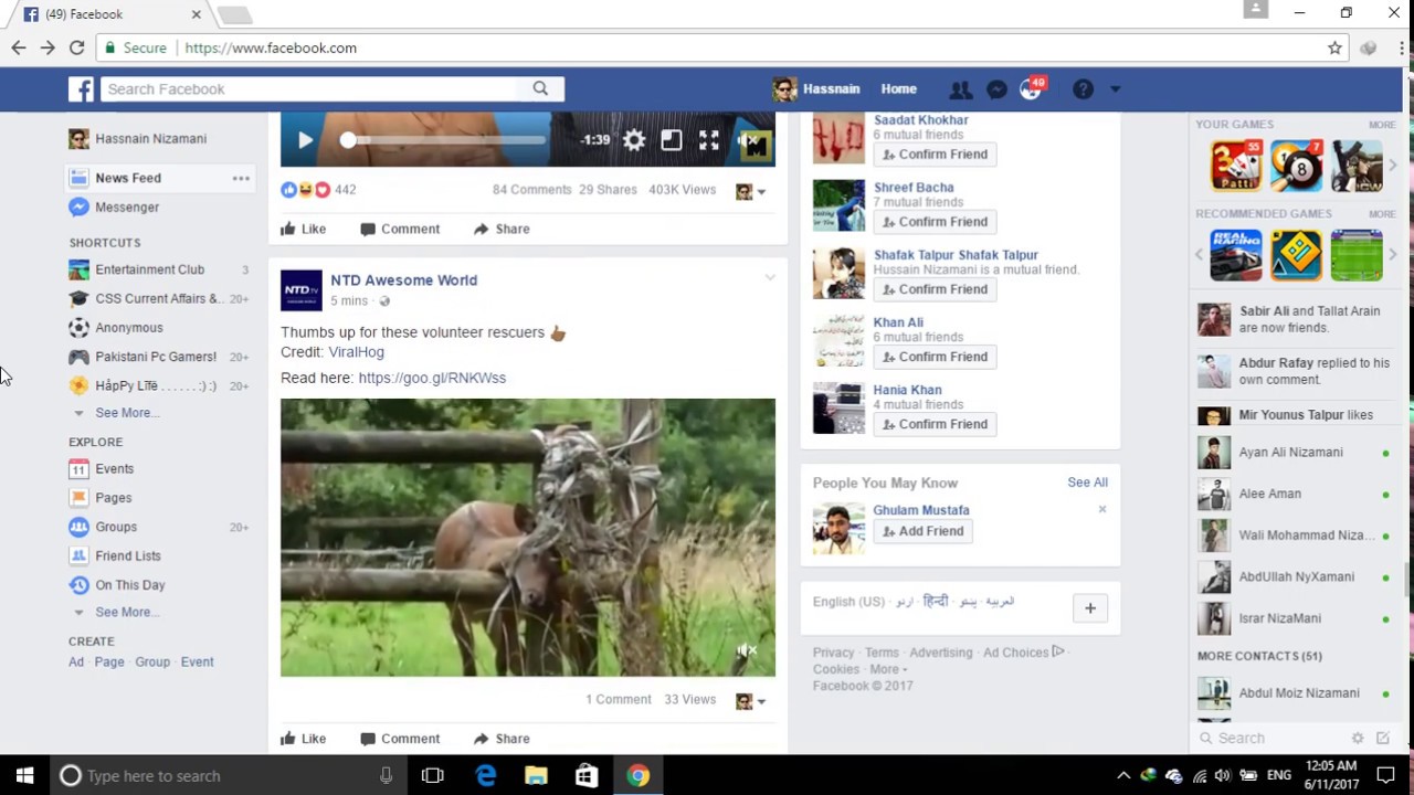 Scrolling through my Facebook timeline! - YouTube