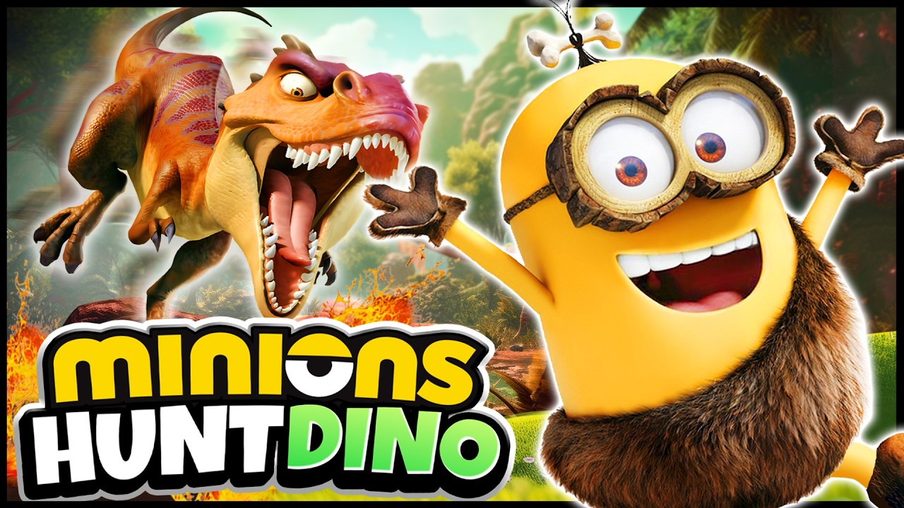 Minion Hunt Dino | Brain Break For Kids | Freeze Dance Game | Just ...
