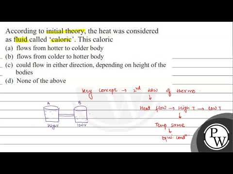 According to initial theory, the heat was considered as fluid called ...