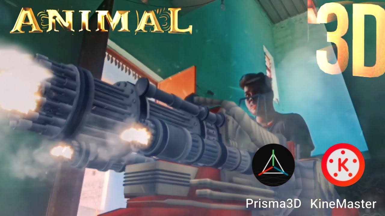 ANIMAL Machine gun scene recreate in mobile ( Prisma3D / Kinemaster ...