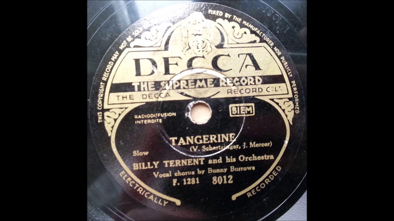 Billy Ternent and his orchestra - Tangerine - YouTube