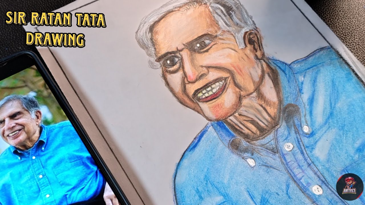 Sir Ratan Tata Drawing Step By Step ️ - YouTube