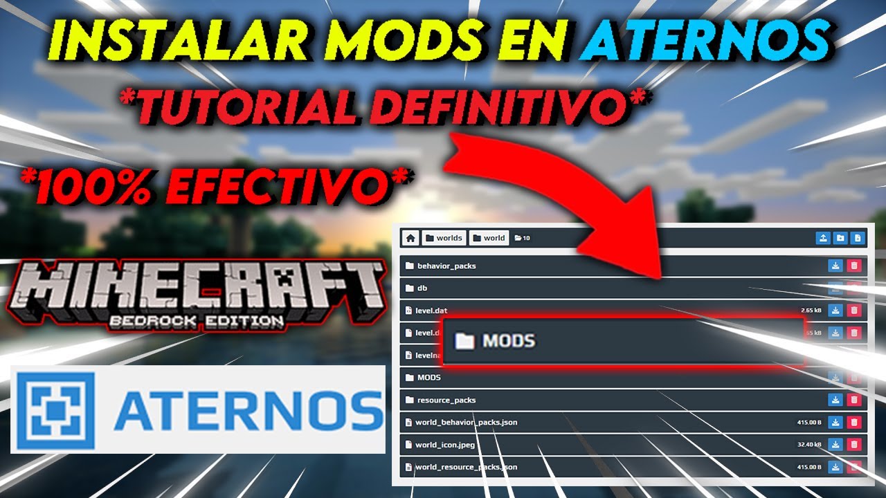 como INSTALAR MODS/ADDONS a tu SERVIDOR de ATERNOS para MINECRAFT ...