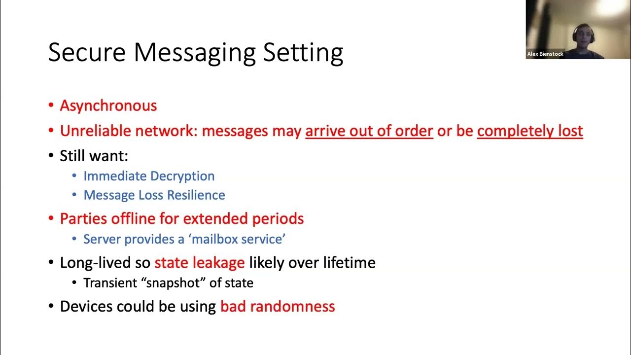 A More Complete Analysis of the Signal Double Ratchet Algorithm - YouTube
