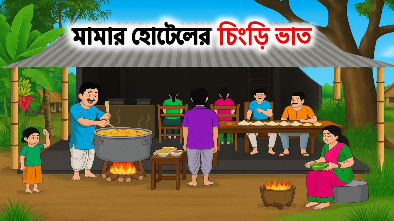 মামার হোটেলের চিংড়ি ভাত | Mamar Hotel er Chingri Bhat |bangla cartoon ...