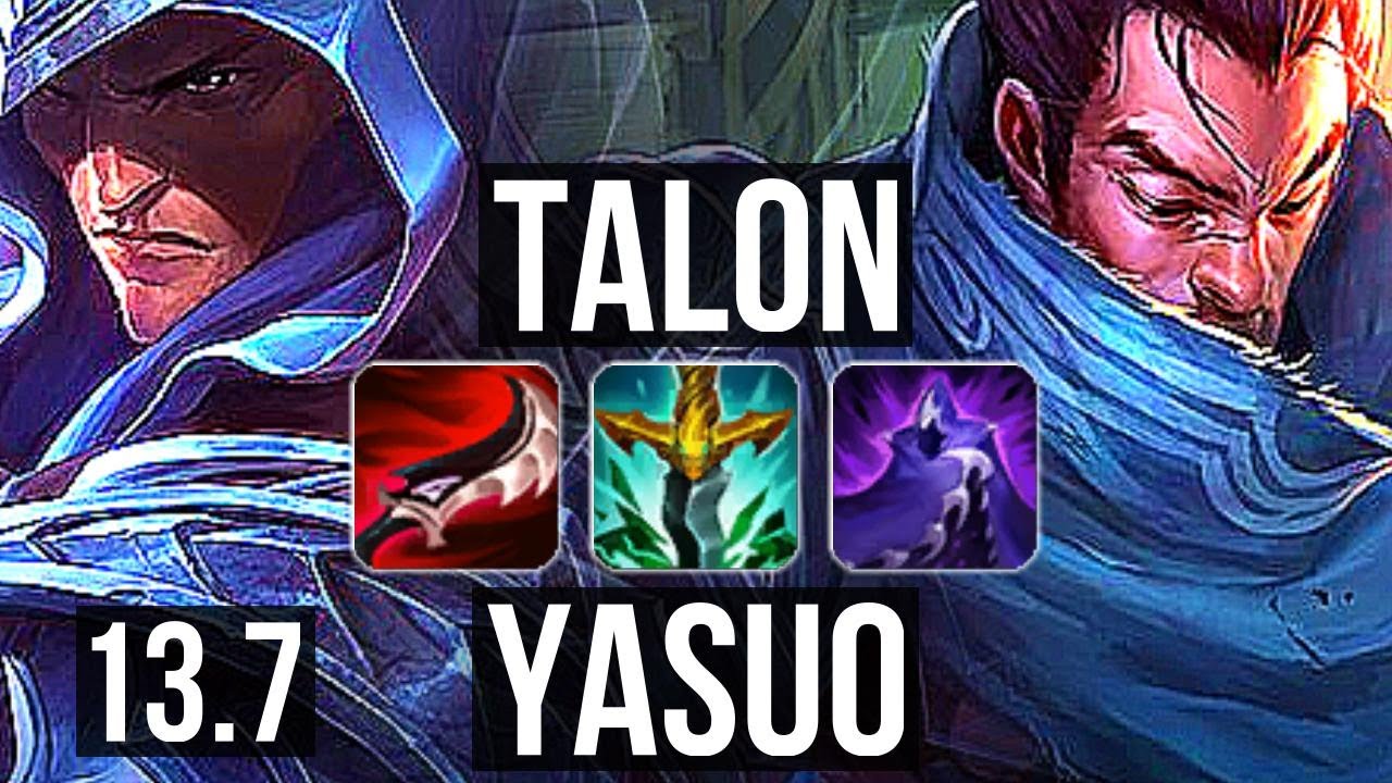 TALON vs YASUO (MID) | 9/1/10, 1800+ games, 1.2M mastery, Godlike | KR ...