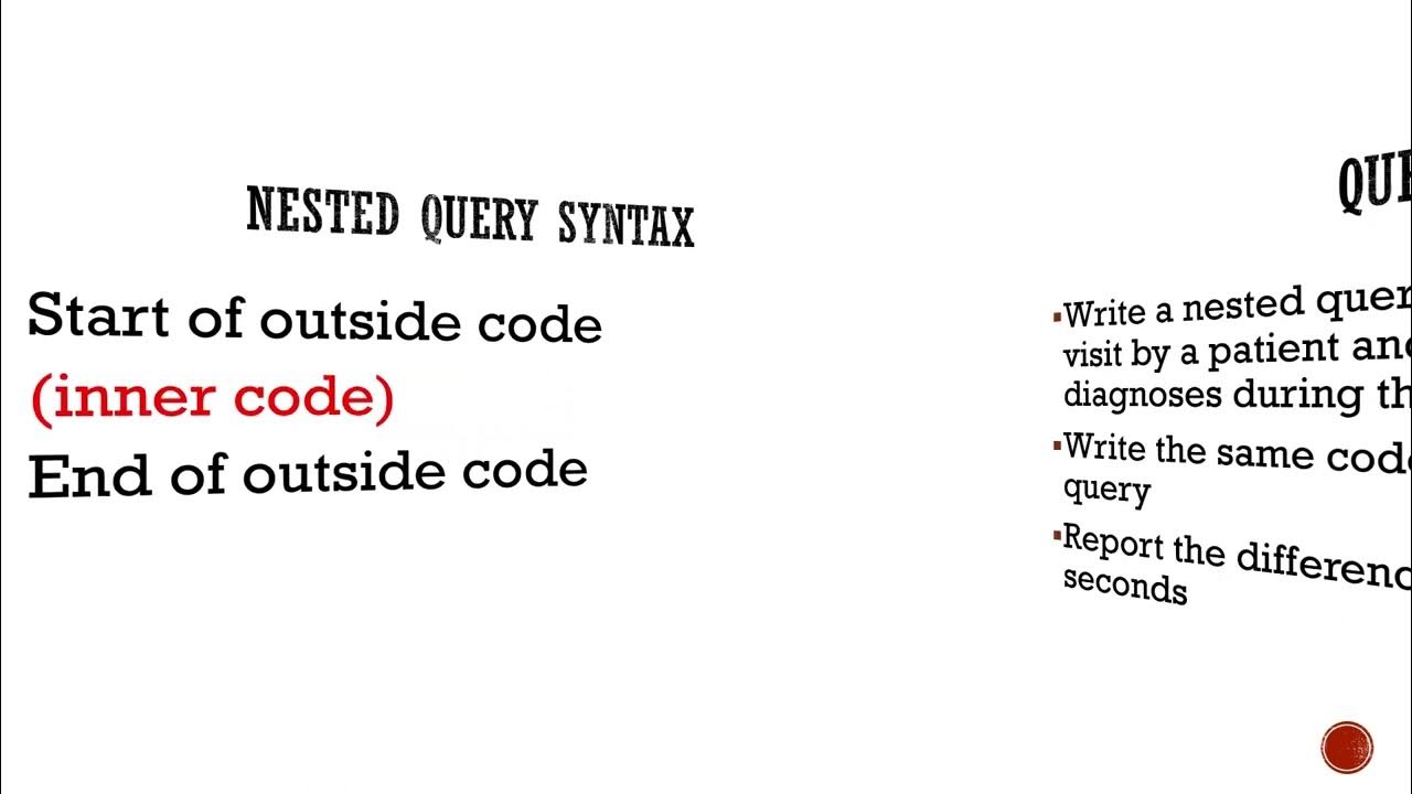 Teach One Procedures & Nested Queries by Joanna Hu - YouTube