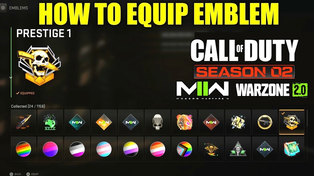 How to Equip Emblem MW2 SEASON 2 How to Equip Emblem | How to Equip ...