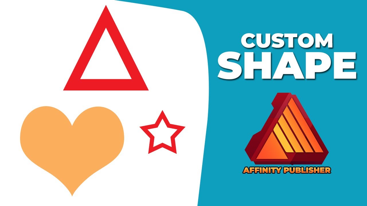 How to insert a custom shape in Affinity publisher - YouTube