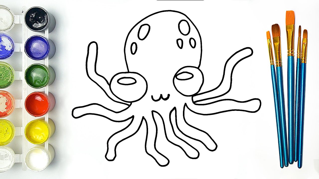 Cómo dibujar un Pulpo facil paso a paso - YouTube