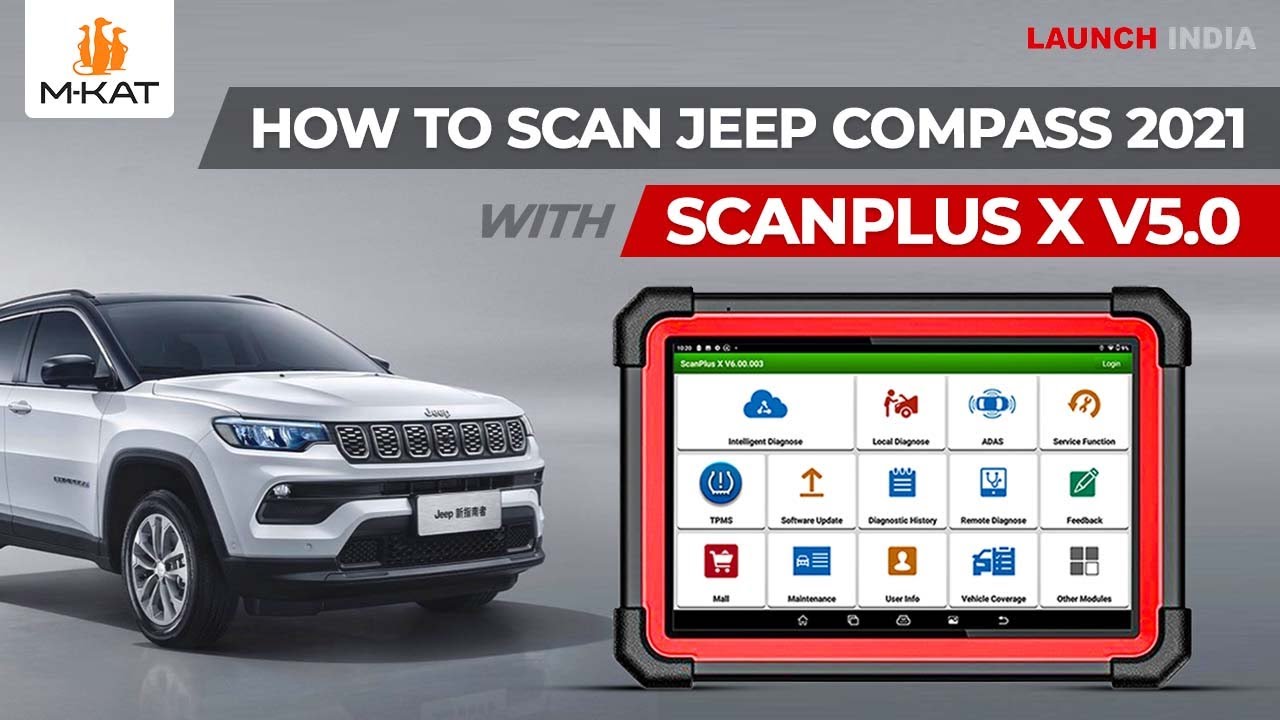 How to Scan Jeep Compass 2021 with Launch Scanplus X V5.0 | Bypass Gateway + Clear Fault Codes ...