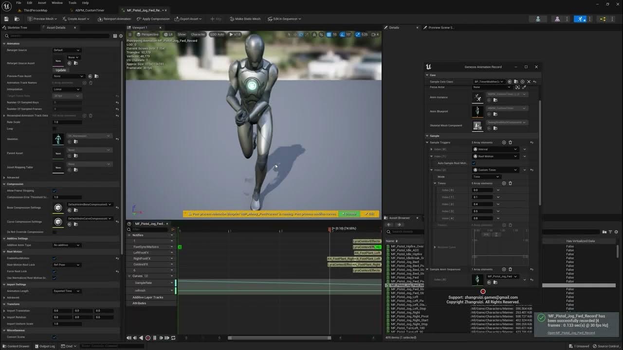 UE5 Genesis Animation Record Plugin - Customize sampling animation keyframes - YouTube