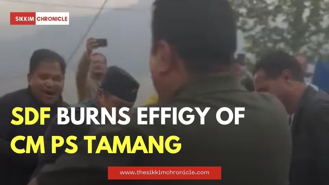 SC Visuals: SDF burns effigy of Chief Minister Prem Singh Tamang - YouTube