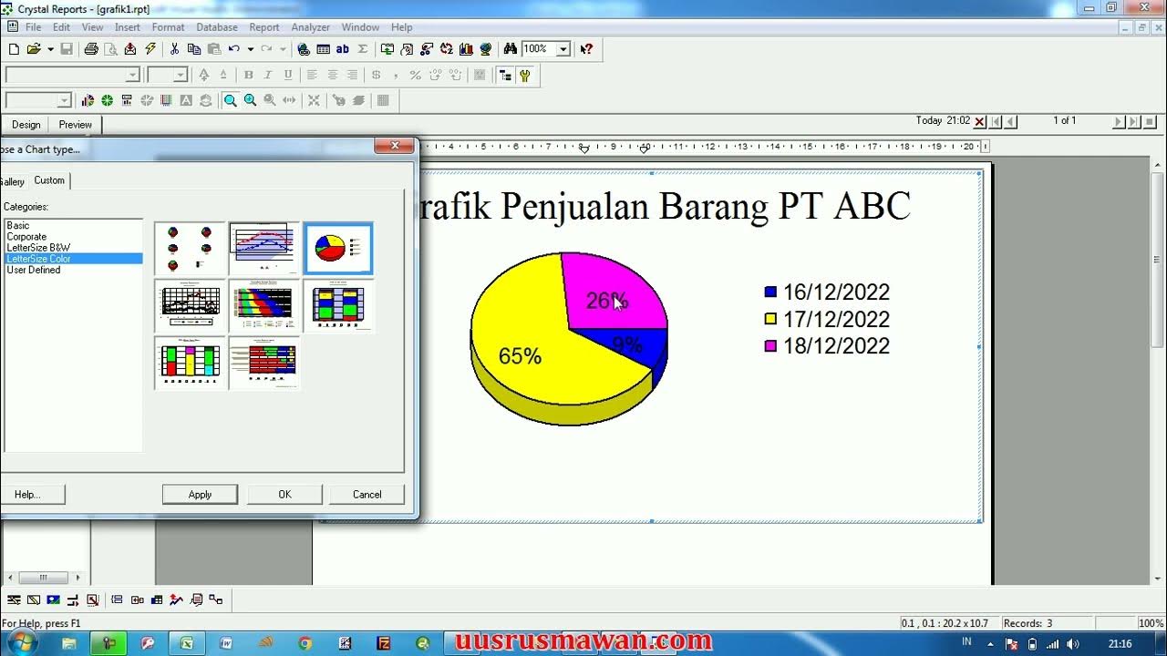 Tutorial vb net dan mysql bab 15 membuat laporan bentuk grafik - YouTube