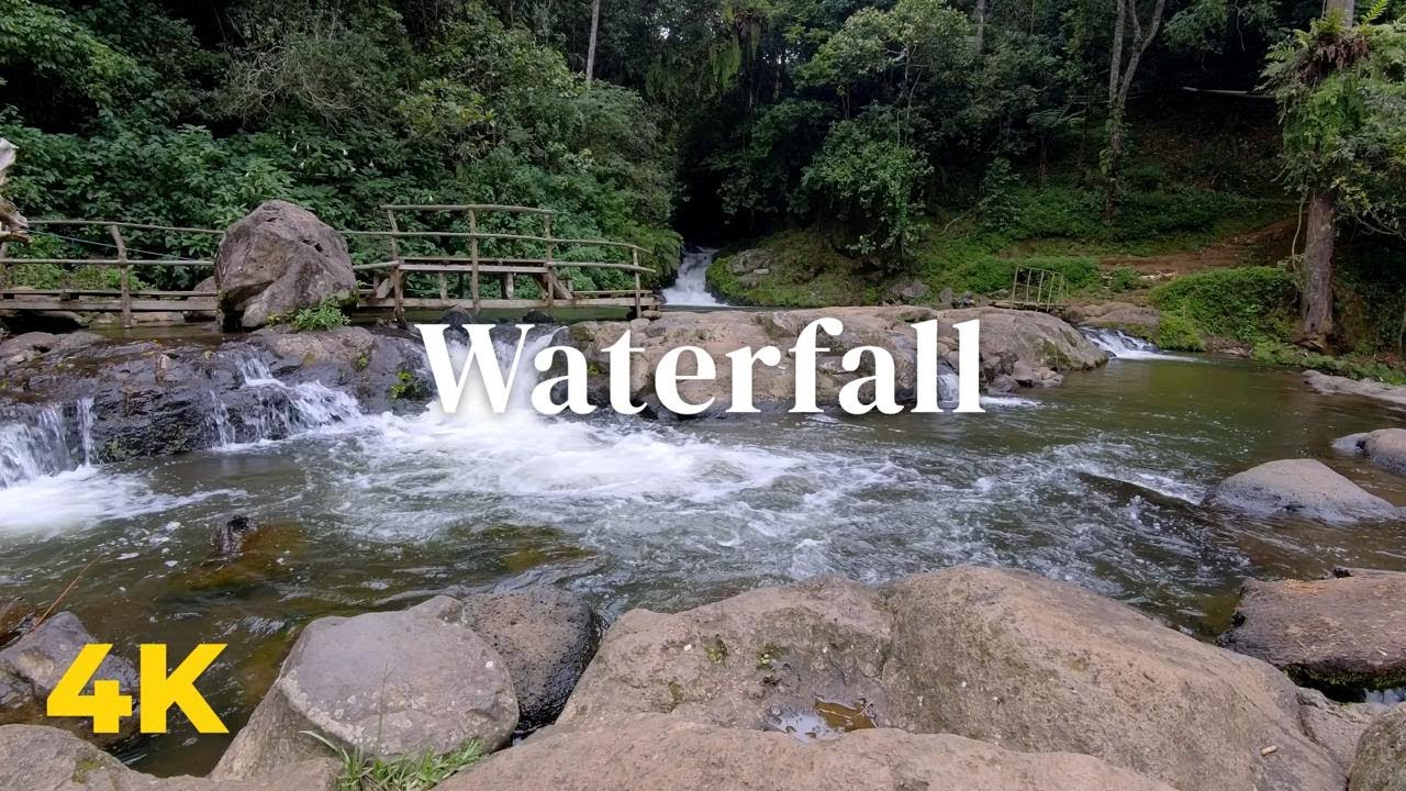 Waterfall | Curug Layung West Bandung Nature | 4K ASMR Relaxation - YouTube