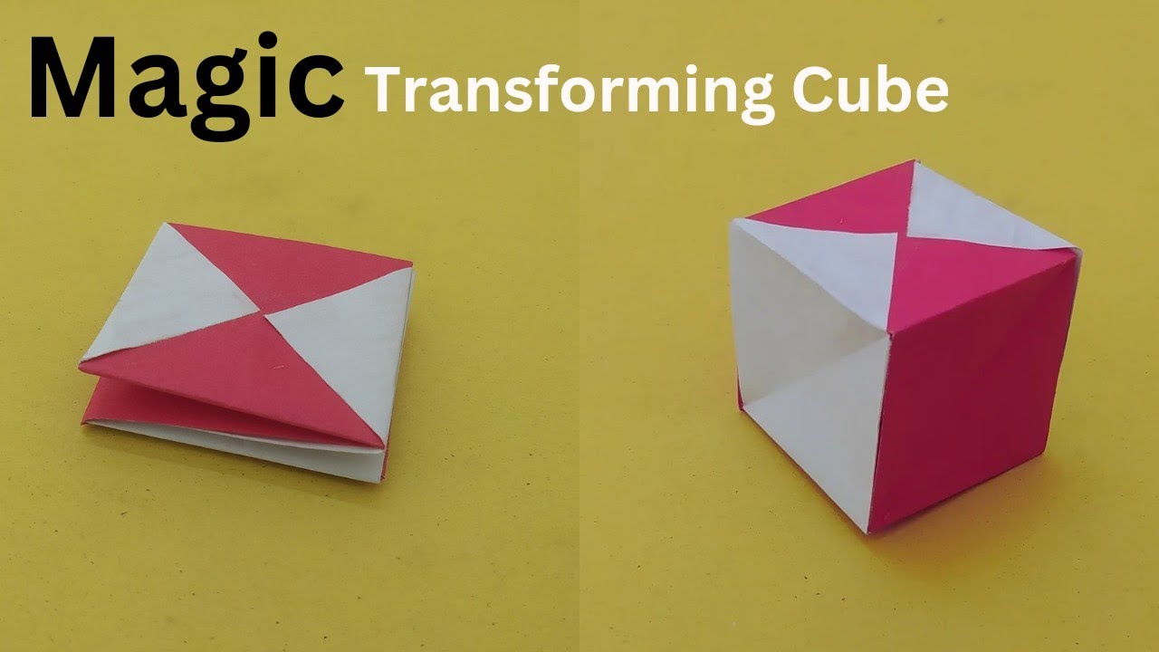 Origami Cube Easy | Transforming cube origami #cubecraft - YouTube