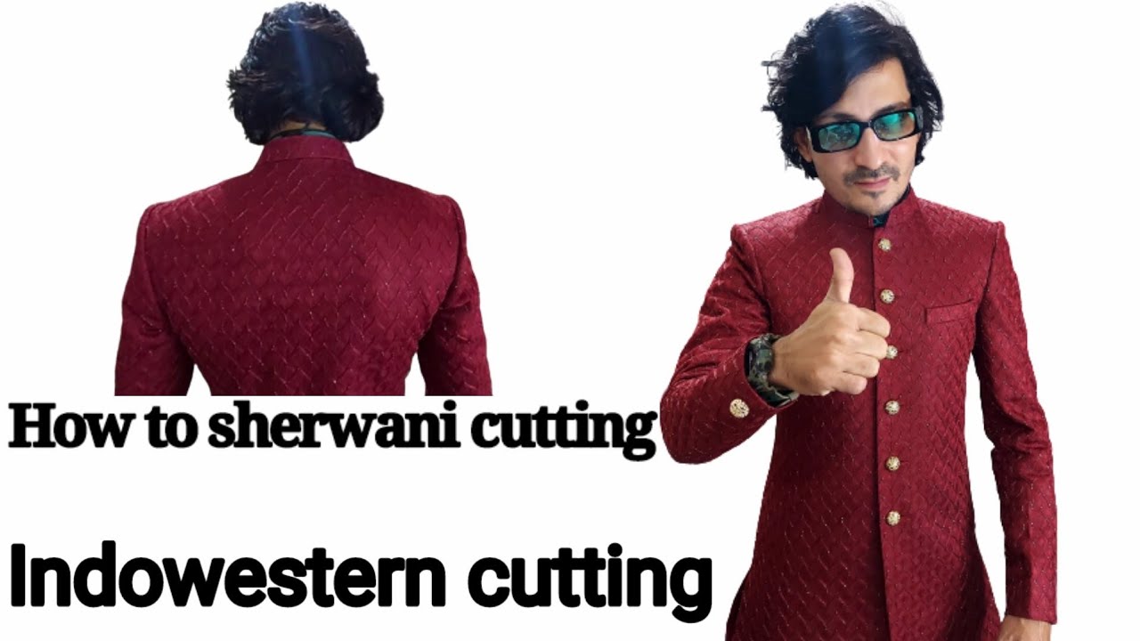 how to sherwani cutting। शेरवानी की कटींग कैसे करे।indowestern cutting ...