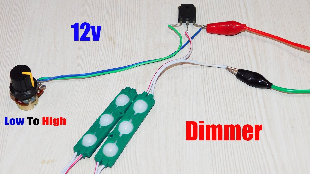 LED Light Dimmer Circuit WithTransistor Make Very Easy - YouTube