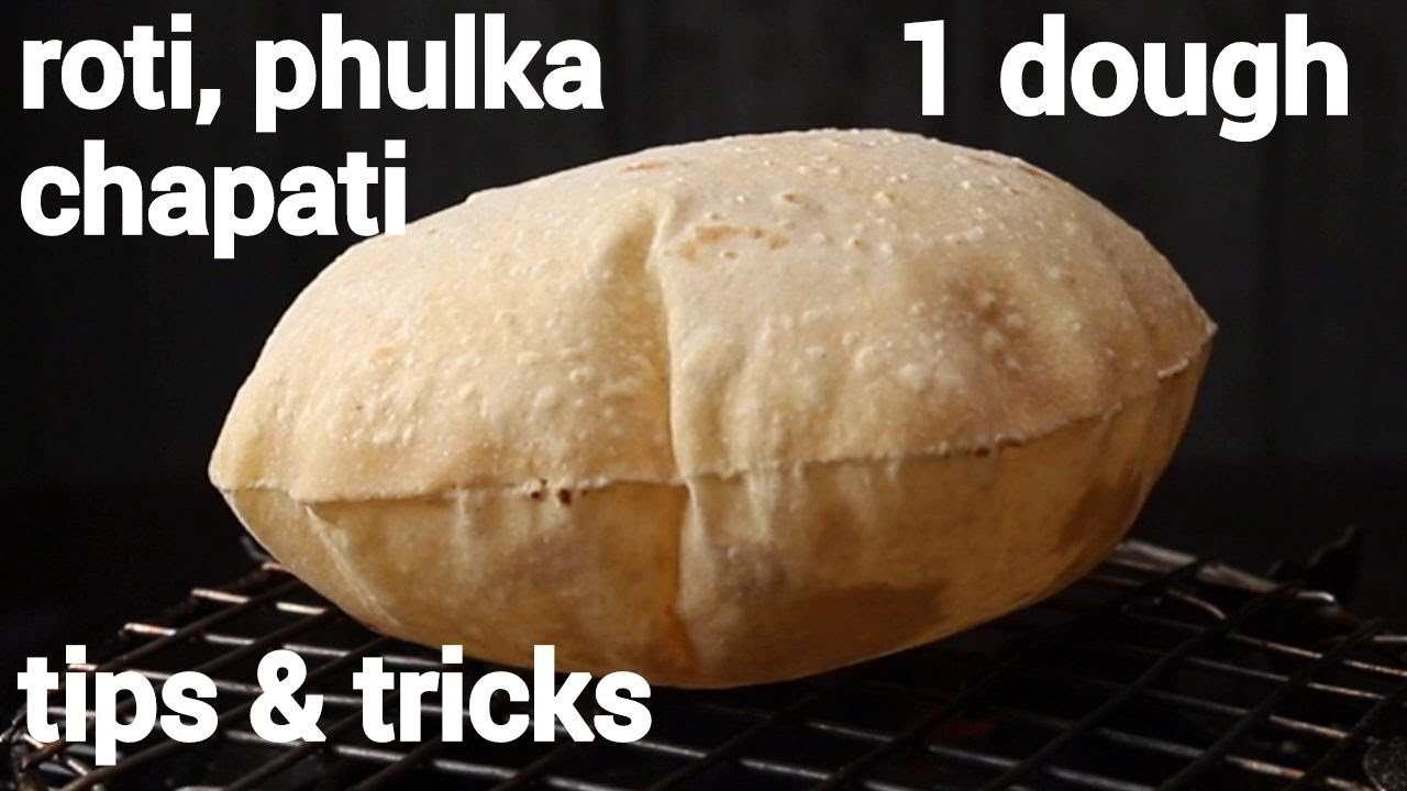 how to make puffy phulka, soft roti & layered chapati with a one dough ...